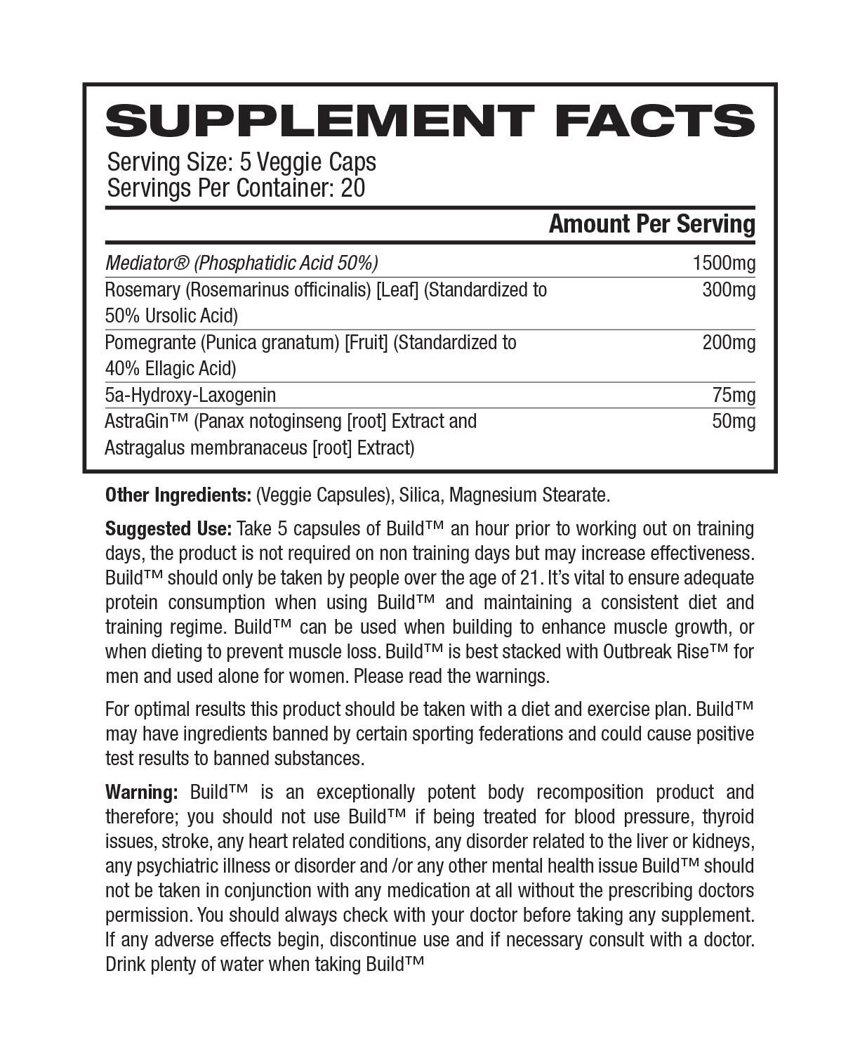 Buy Outbreak Nutrition: Build Testosterone Booster at Mighty Ape NZ