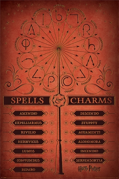 Harry Potter Maxi Poster - Spells And Charms (621) | at Mighty Ape NZ