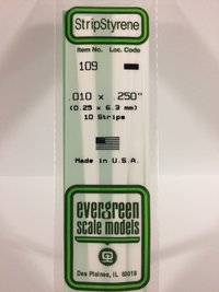 Evergreen Styrene Stripstyrene White.25X6.3 mm (10) | at Mighty Ape ...