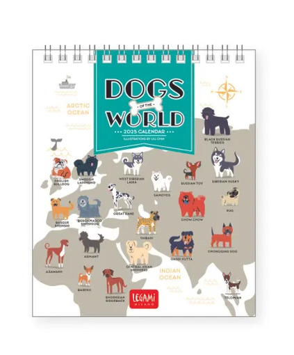 Buy Legami: 2025 Desk Calendar - Dogs of the World (12 x 14.5 cm) at ...
