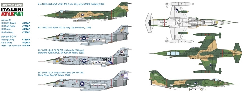 1/32 F-104 A/C Starfighter - Model Kit | at Mighty Ape NZ