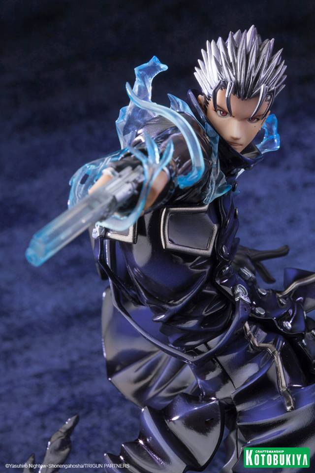 Trigun Vash the Stampede Gunman in Black ArtFX J PVC Statue Images at ...