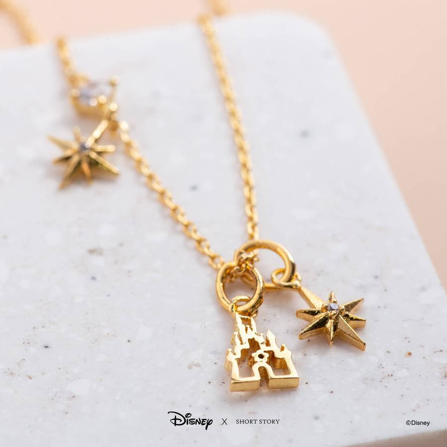 Disney Castle Necklace - Gold | at Mighty Ape NZ