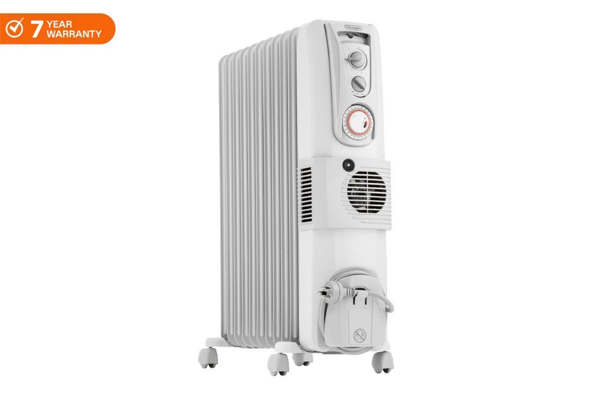 De'Longhi: 2400W DL Oil Column Heater with Timer & Fan - White | at ...