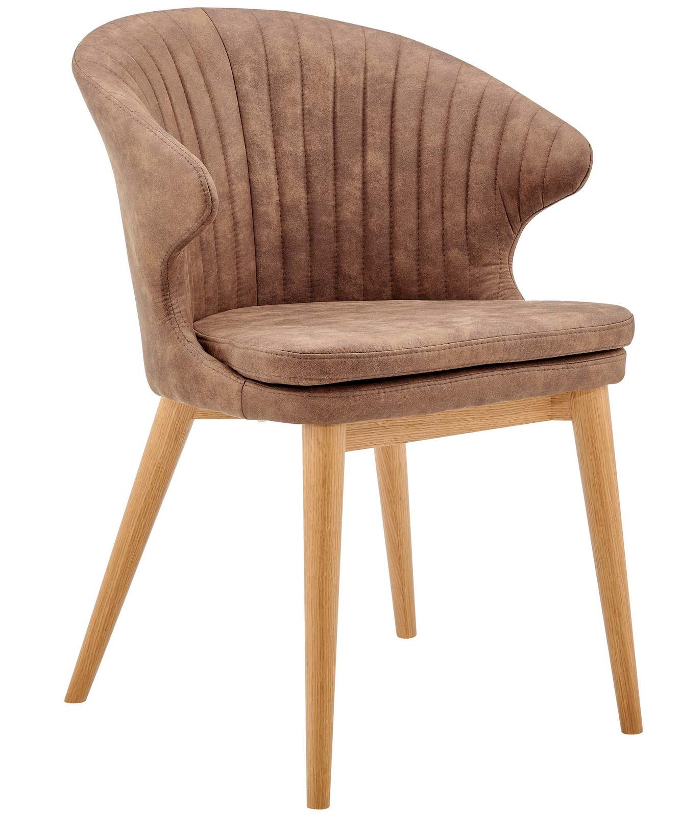 Buy Matt Blatt Kenneth Dahl Scallop Dining Chair (Brown) at Mighty Ape NZ