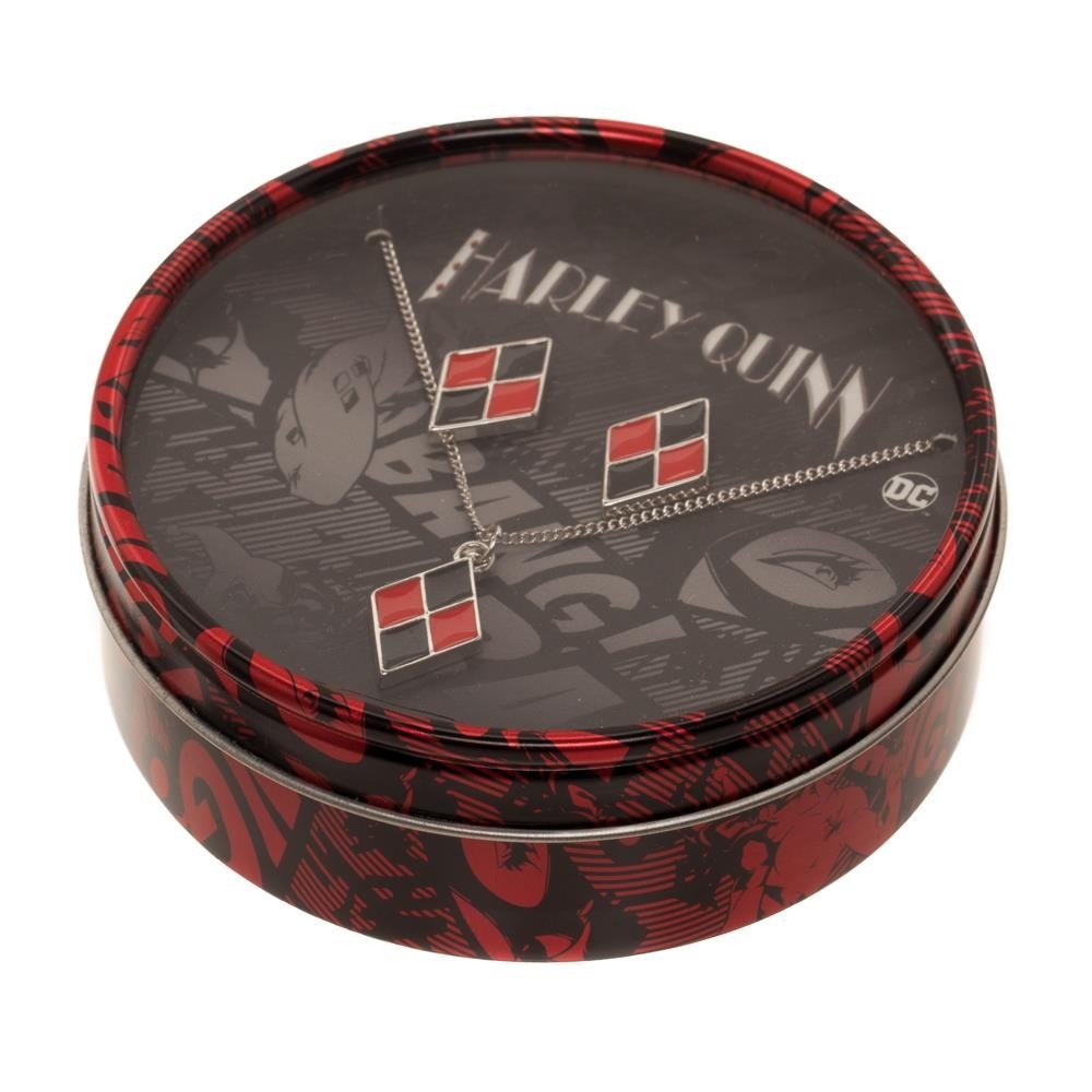 Harley Quinn Necklace and Earring Gift Box Set | Women's | at Mighty Ape NZ