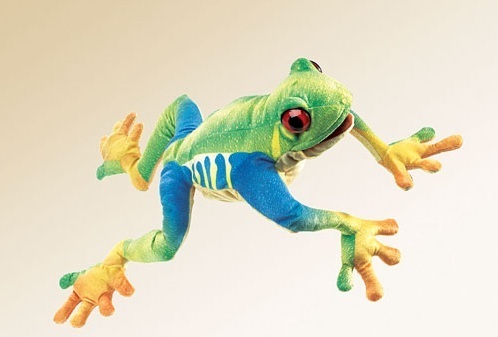 Buy Folkmanis Hand Puppet - Red Eyed Tree Frog at Mighty Ape NZ