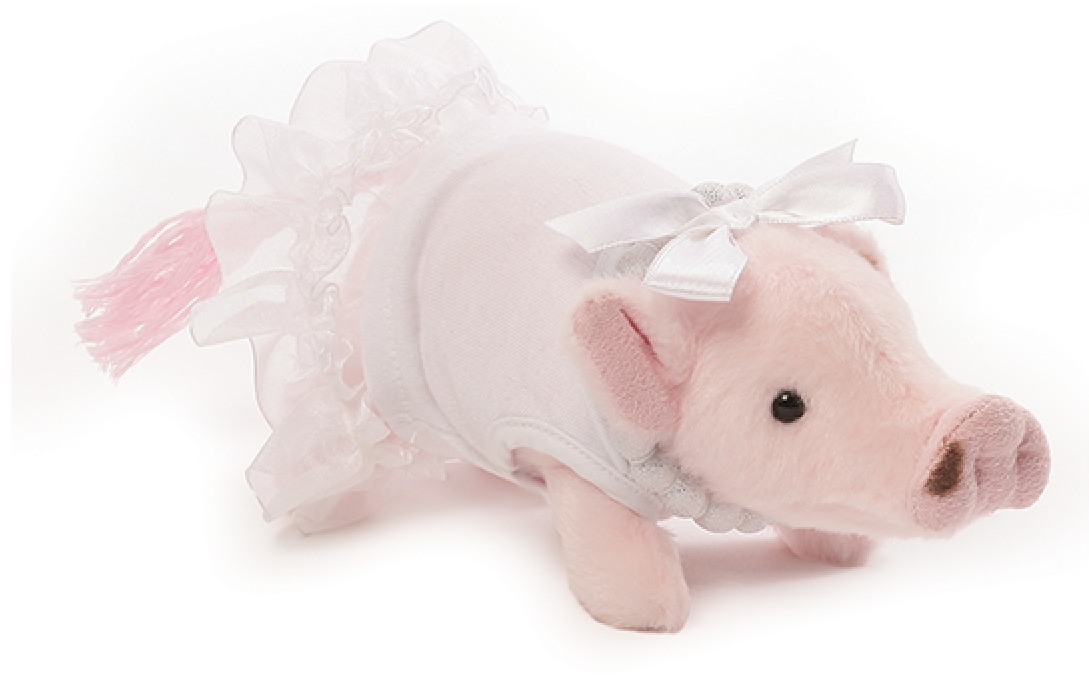 Buy Prissy Pig: Formal Plush - White Dress at Mighty Ape NZ