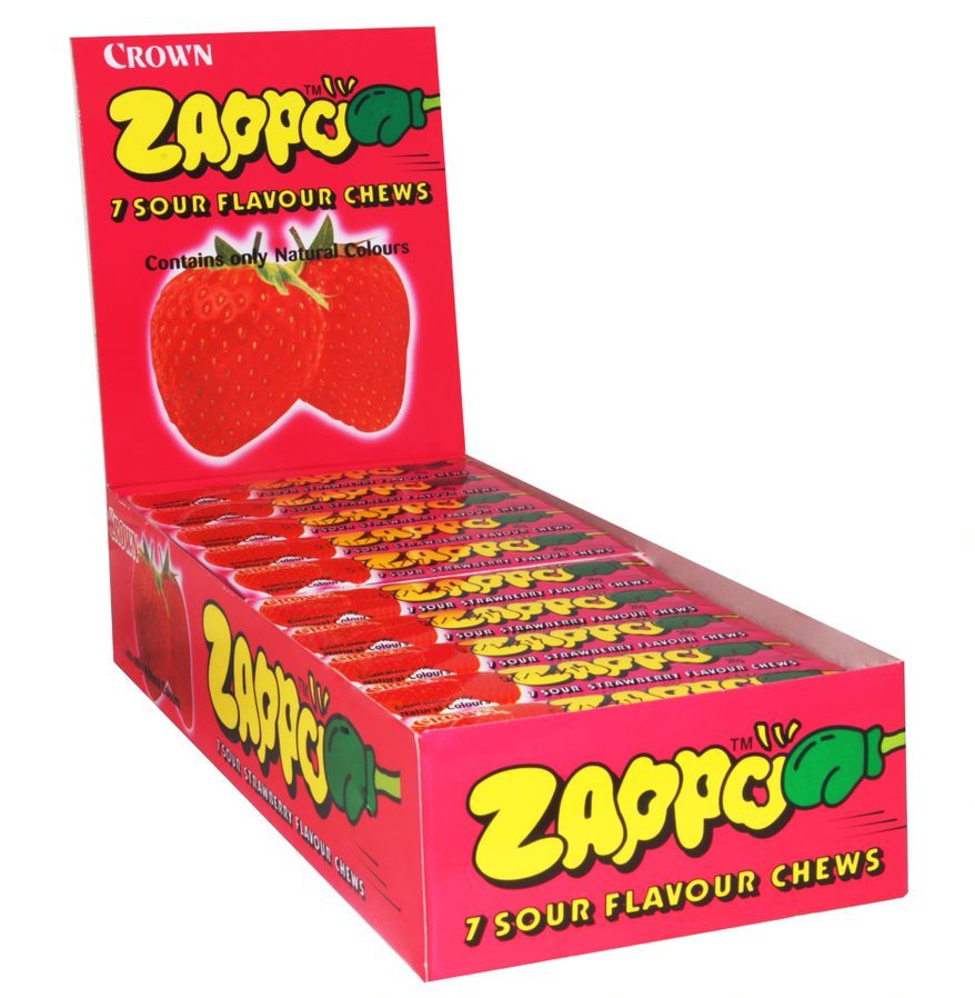Zappo Stick Pack Chews Strawberry 26g 60pk | at Mighty Ape NZ