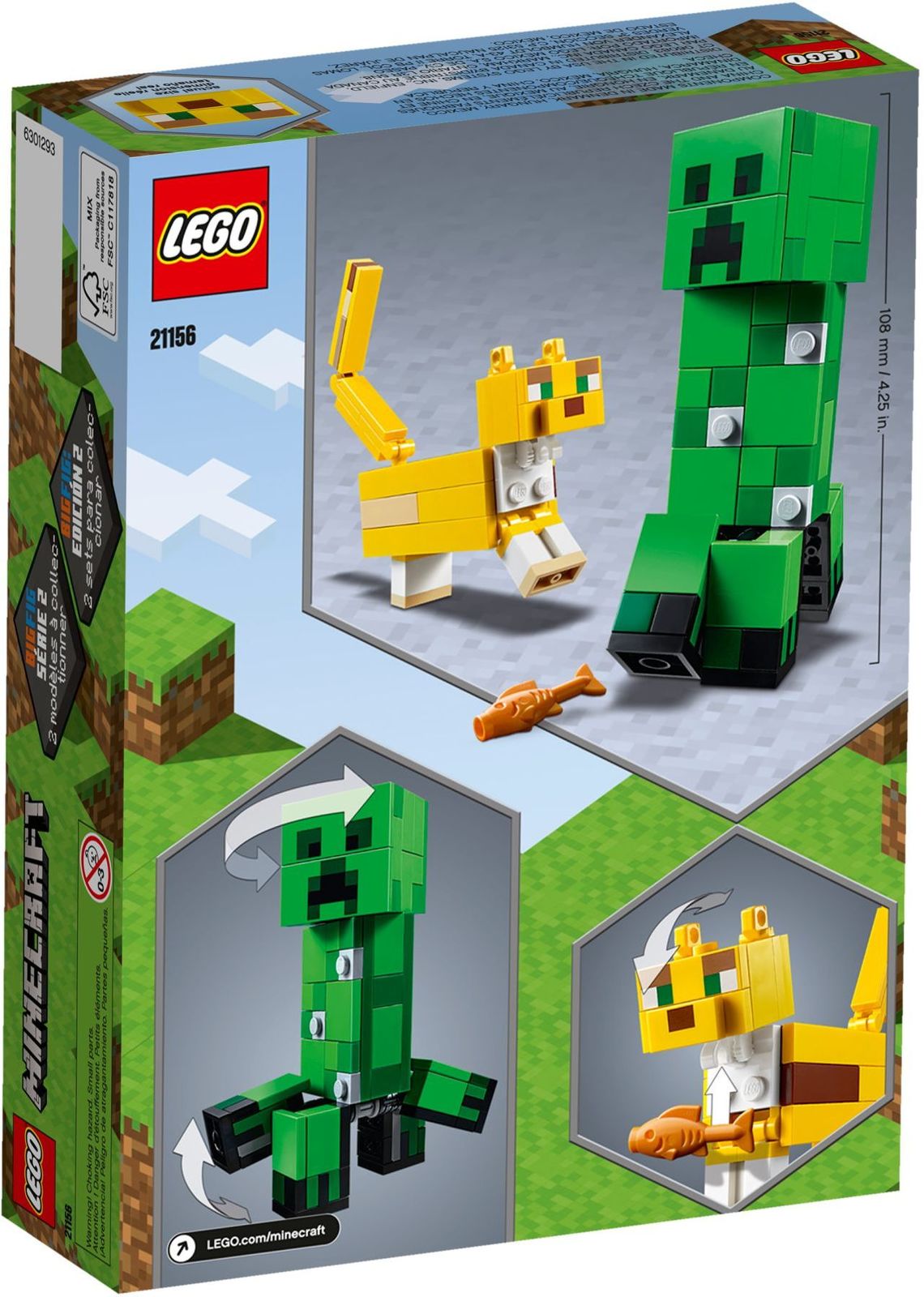Buy LEGO Minecraft: BigFig - Creeper & Ocelot at Mighty Ape NZ