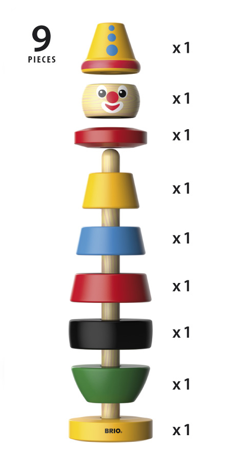Buy Brio - Stacking Clown at Mighty Ape NZ