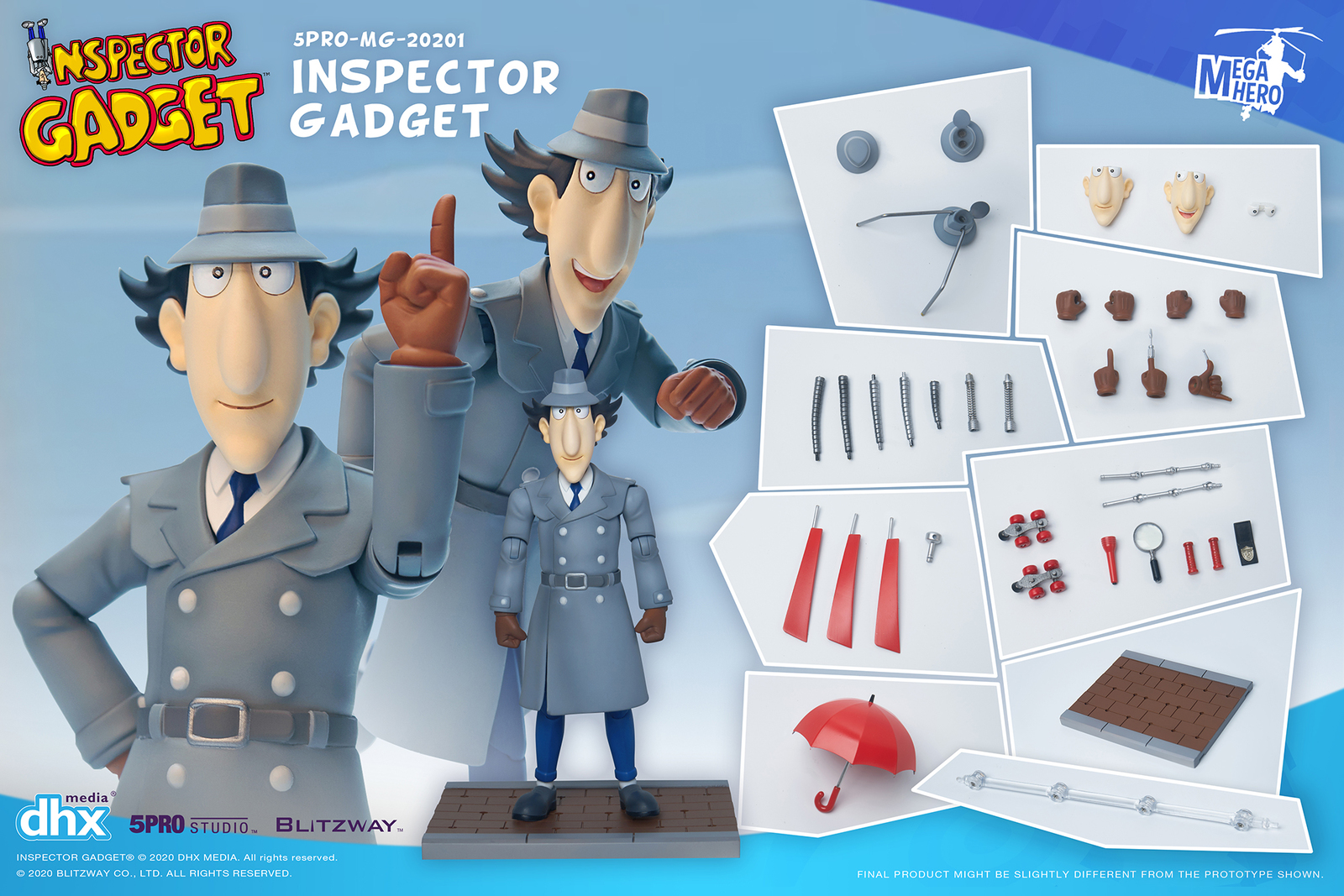 Inspector Gadget - Mega Hero Figure | at Mighty Ape NZ