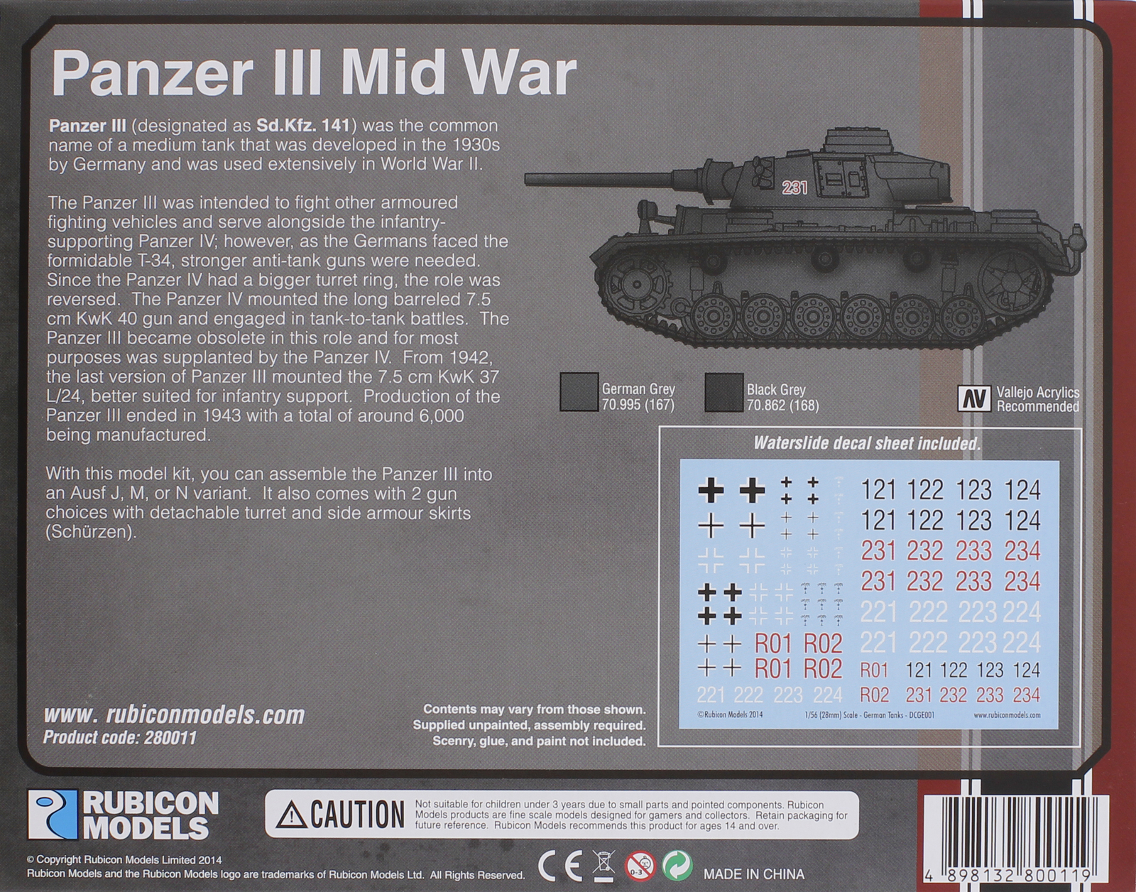 Rubicon 1/56 Panzer III Mid War | at Mighty Ape Australia