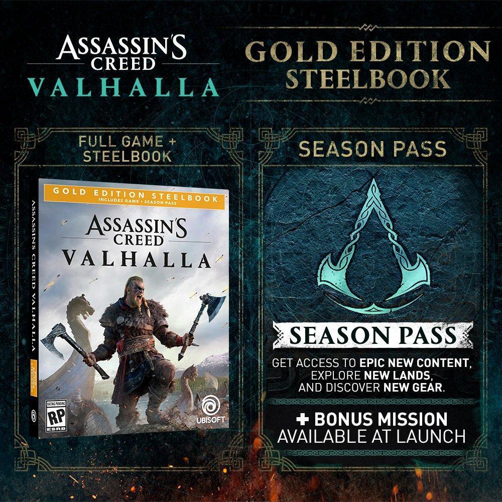 Assassins Creed Valhalla Gold Steelbook Edition Ps4 Pre Order Now