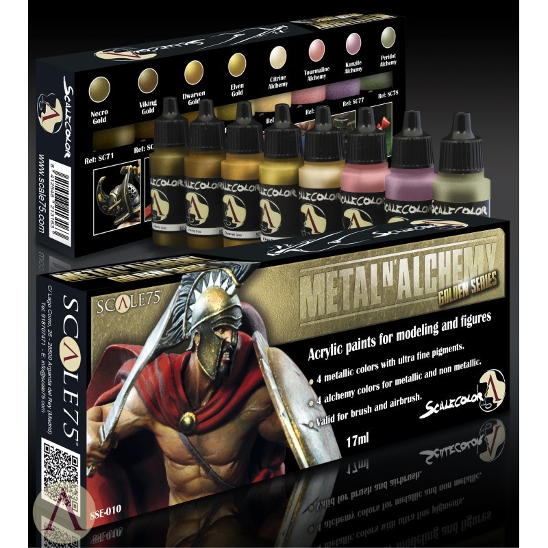 Scale75: Paint Set - Metal n' Alchemy (Golden) | at Mighty Ape NZ