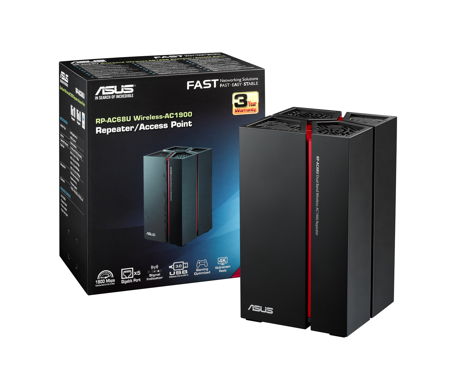 ASUS RP-AC68U Wireless AC1900 Repeater | at Mighty Ape NZ