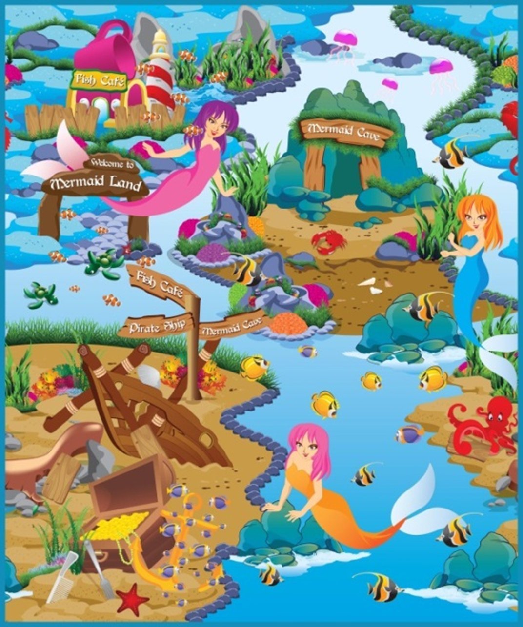Buy Rollmatz: Large Playmat - Mermaid Land at Mighty Ape NZ