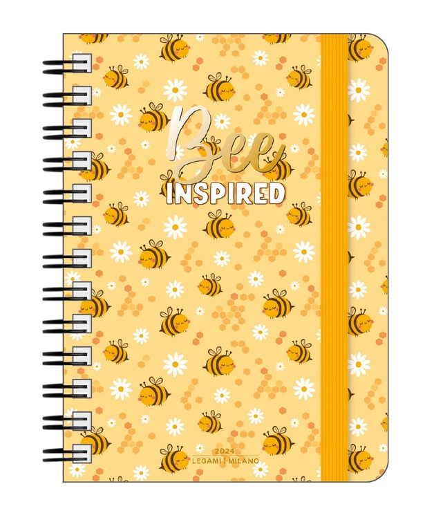 Buy Legami: Small Weekly 12 Month 2024 Diary Spiral Bound - Bee at ...