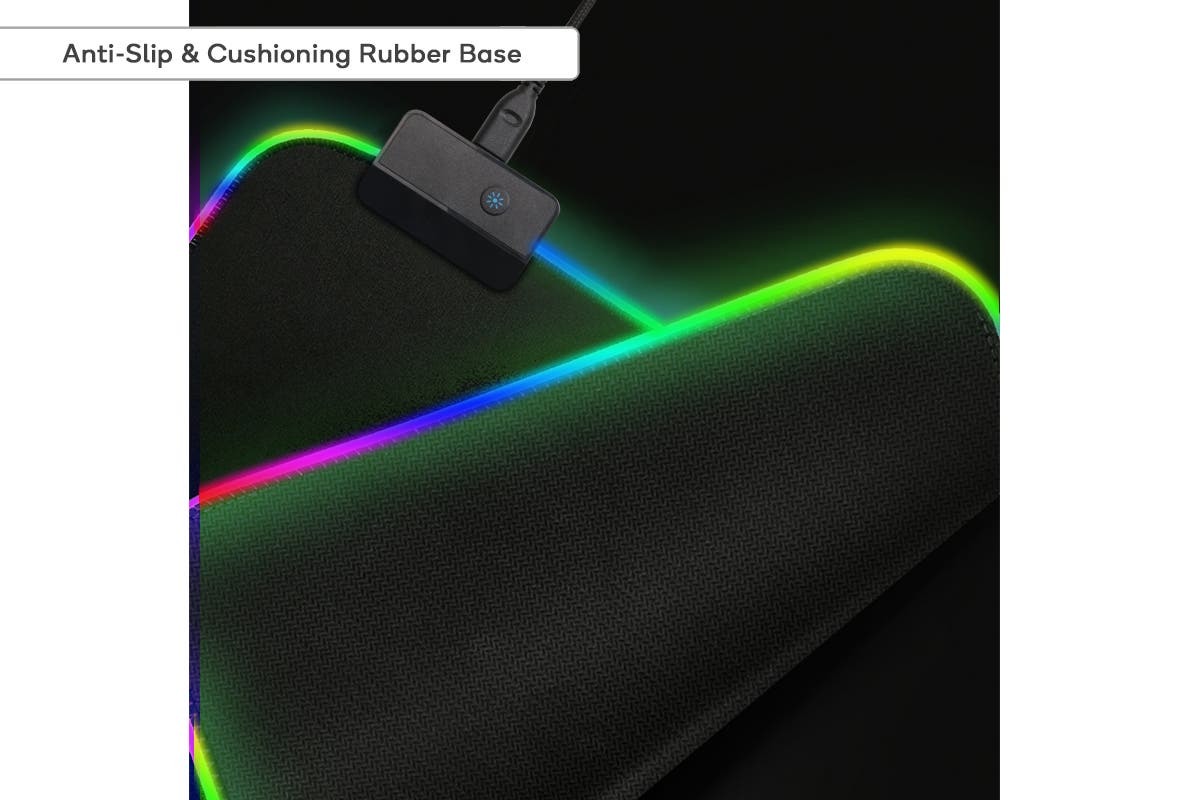 RGB LED Gaming Mouse Pad (36 x 26cm) | at Mighty Ape NZ