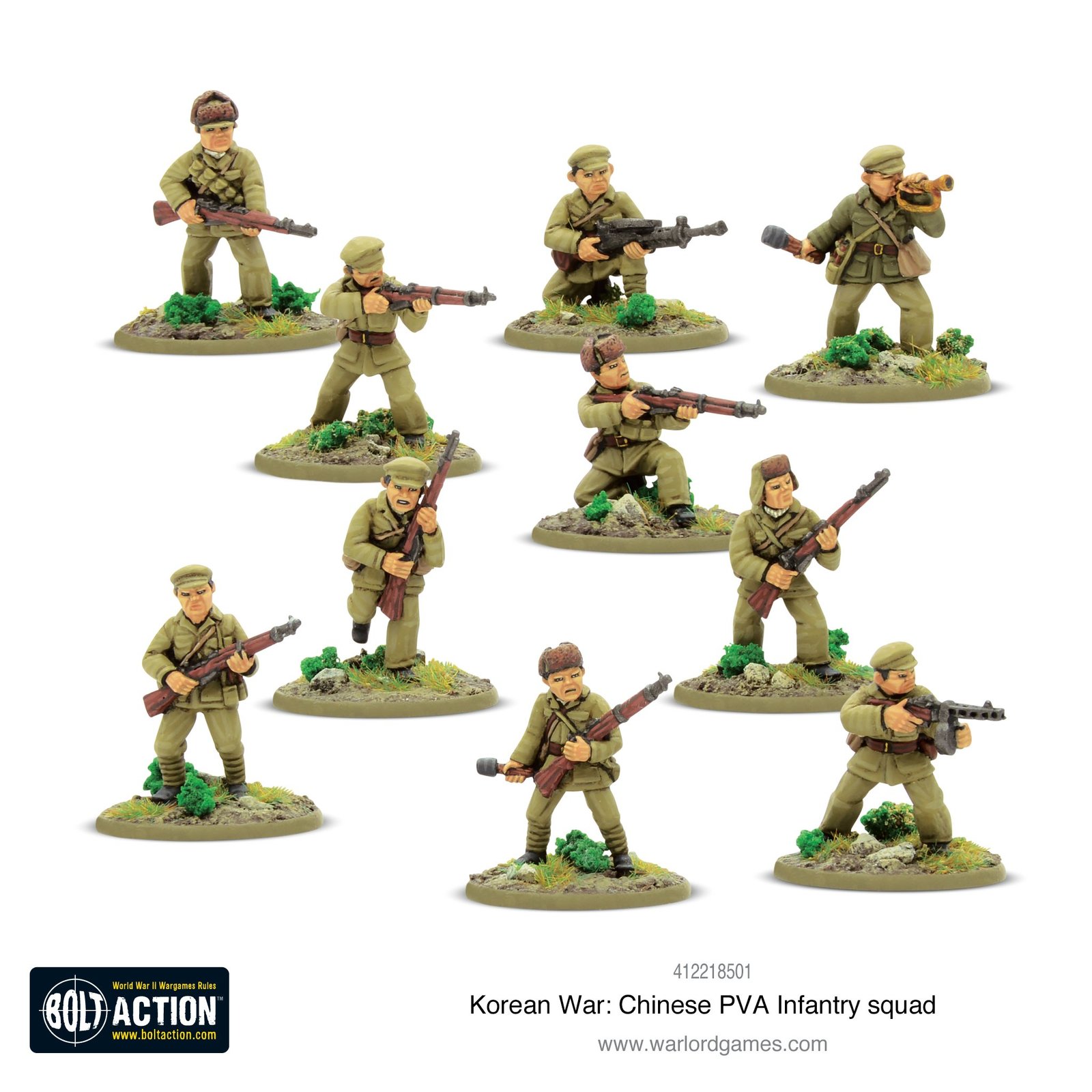 Bolt Action - Chinese PVA Infantry Squad | at Mighty Ape NZ