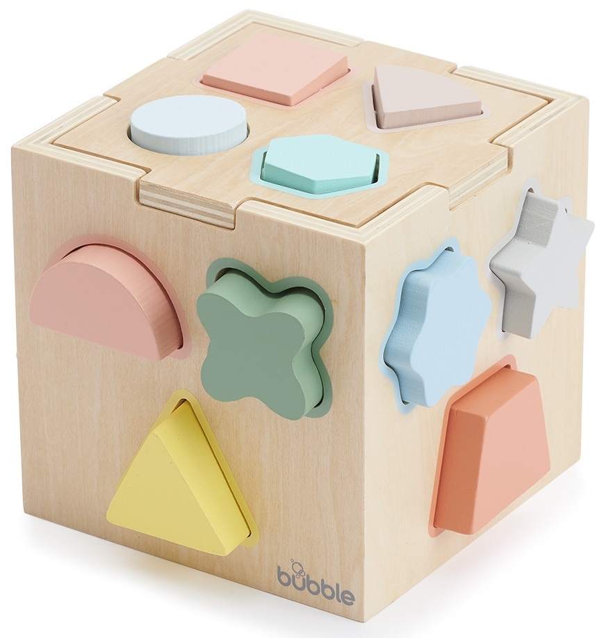 Buy Bubble: Wooden Shape Sorting Cube at Mighty Ape NZ