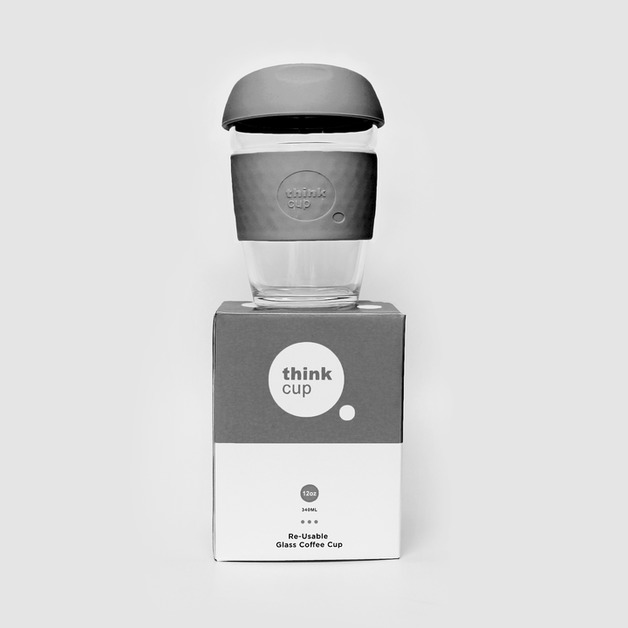 Think Cup - Charcoal (8oz) | at Mighty Ape NZ