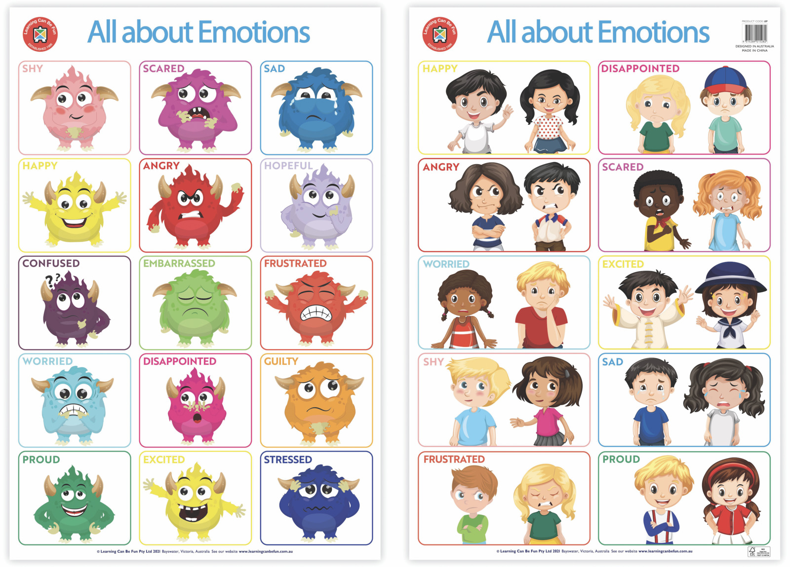 LCBF Wall Chart All About Emotions Poster Image at Mighty Ape NZ