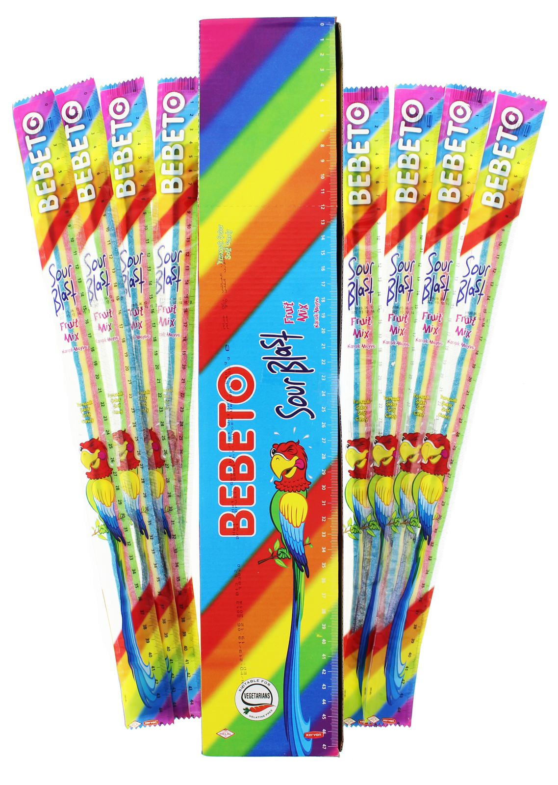 Bebeto Sour Blast Wrapped Belts - Fruit Mix | at Mighty Ape NZ