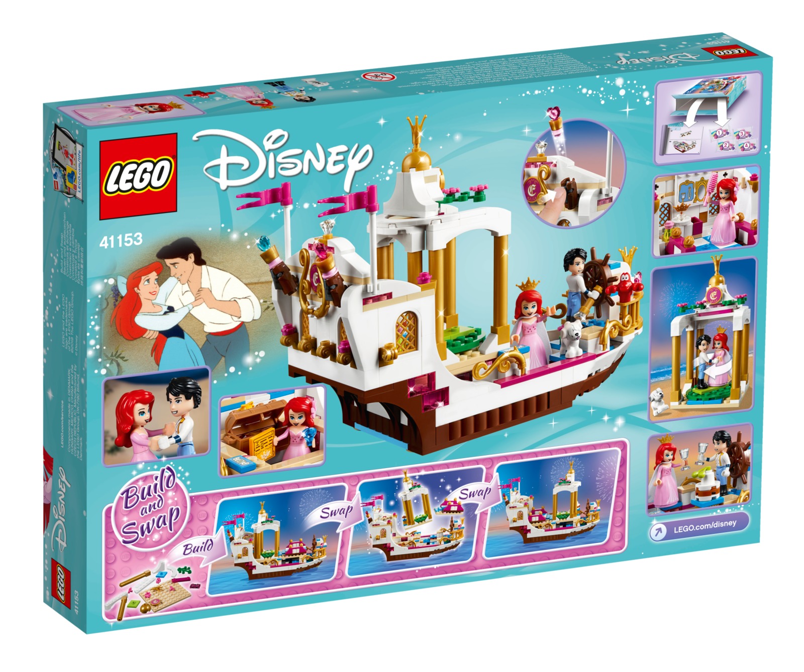 Buy LEGO Disney: Ariel's Royal Celebration Boat (41153) at Mighty Ape NZ