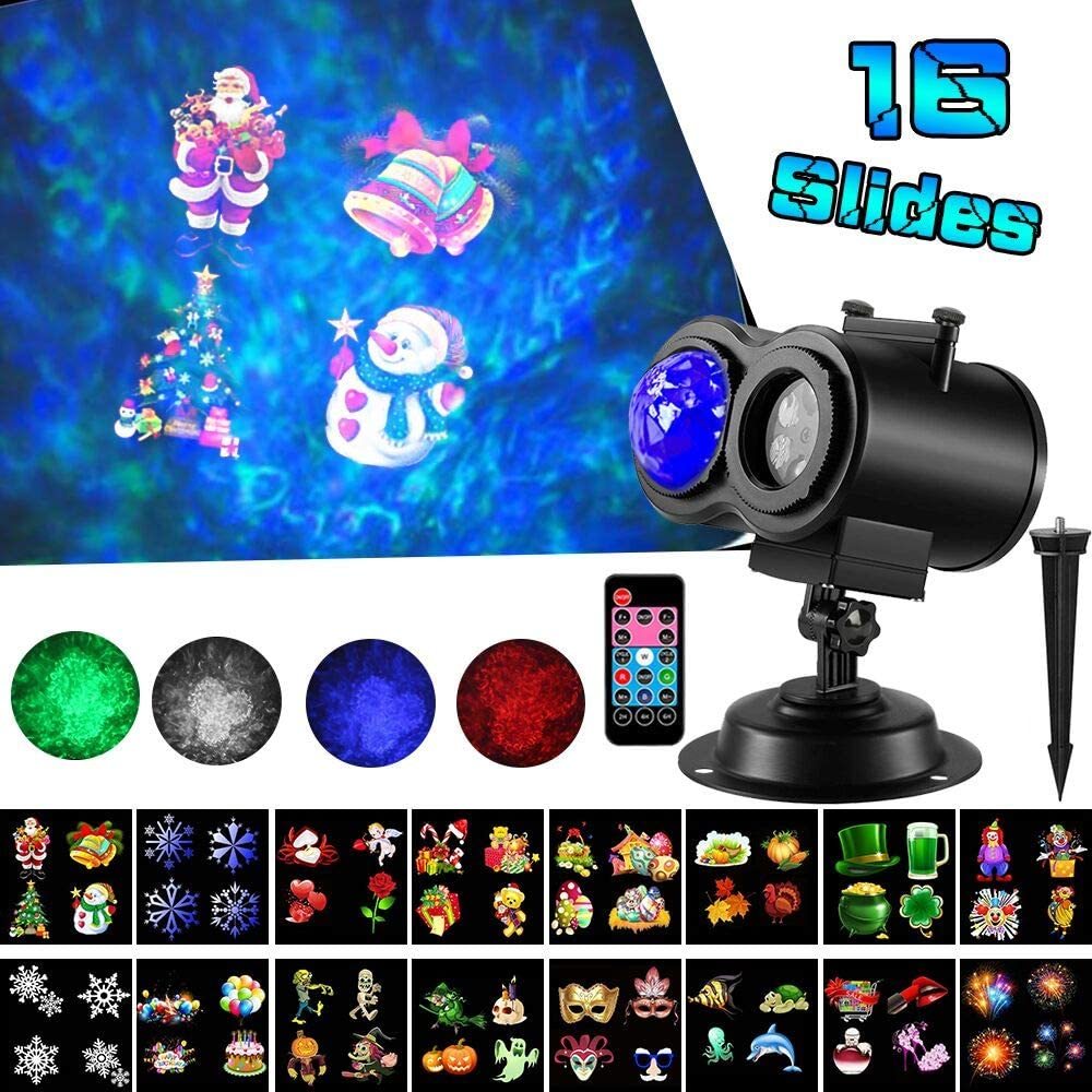LED Remote Control 2-in-1 Waterproof Garden Projector Lamp | at Mighty ...