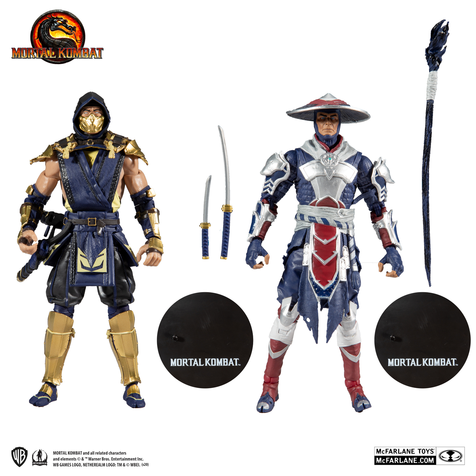 Scorpion & Raiden - 7" Action Figure 2-Pack | at Mighty Ape NZ
