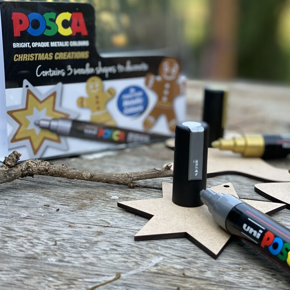 Buy Uni Posca: Christmas Decorations Activity Pack - Star/Gingerbread ...