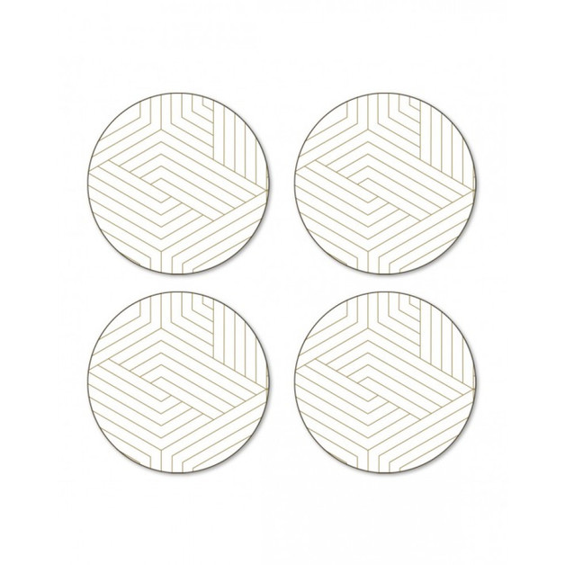 Deco Coasters - Round (Set/4) | at Mighty Ape NZ