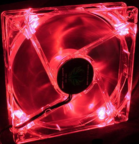 120mm LED Fan - Red | at Mighty Ape NZ
